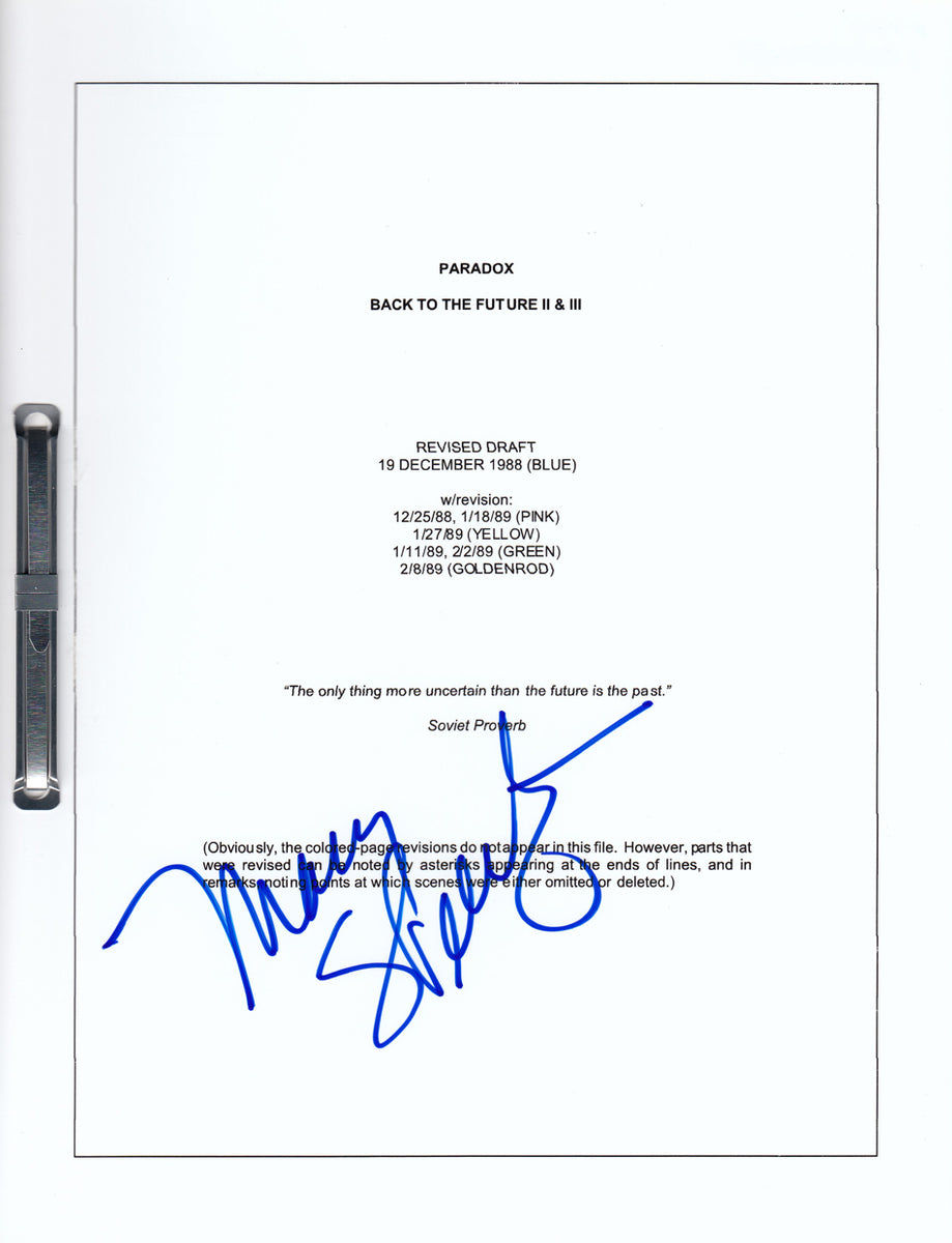 Mary Steenburgen Signed Full Back To The Future Script Display ...