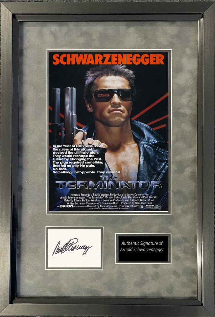 Arnold Schwarzenegger Signed Terminator Display – Backdrop Promotions BDP