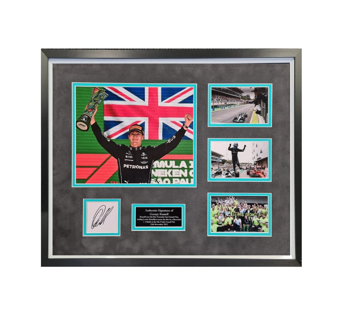 George Russell Signed Formula One display - Mercedes Racing – Backdrop ...