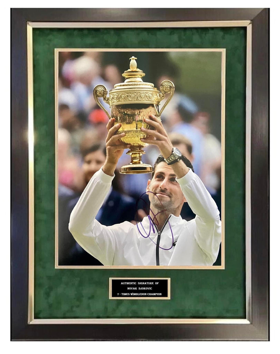 Novak Djokovic Signed Wimbledon Tennis Display – Backdrop Promotions BDP